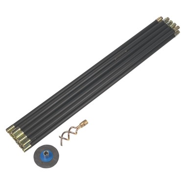Bailey Brass Jointed Black Drain Rod Set 12 Pieces | eBay UK