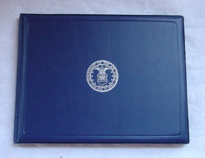 US AIR FORCE MEDAL DECORATION AWARD BLUE CITATION FOLDER - FS | eBay