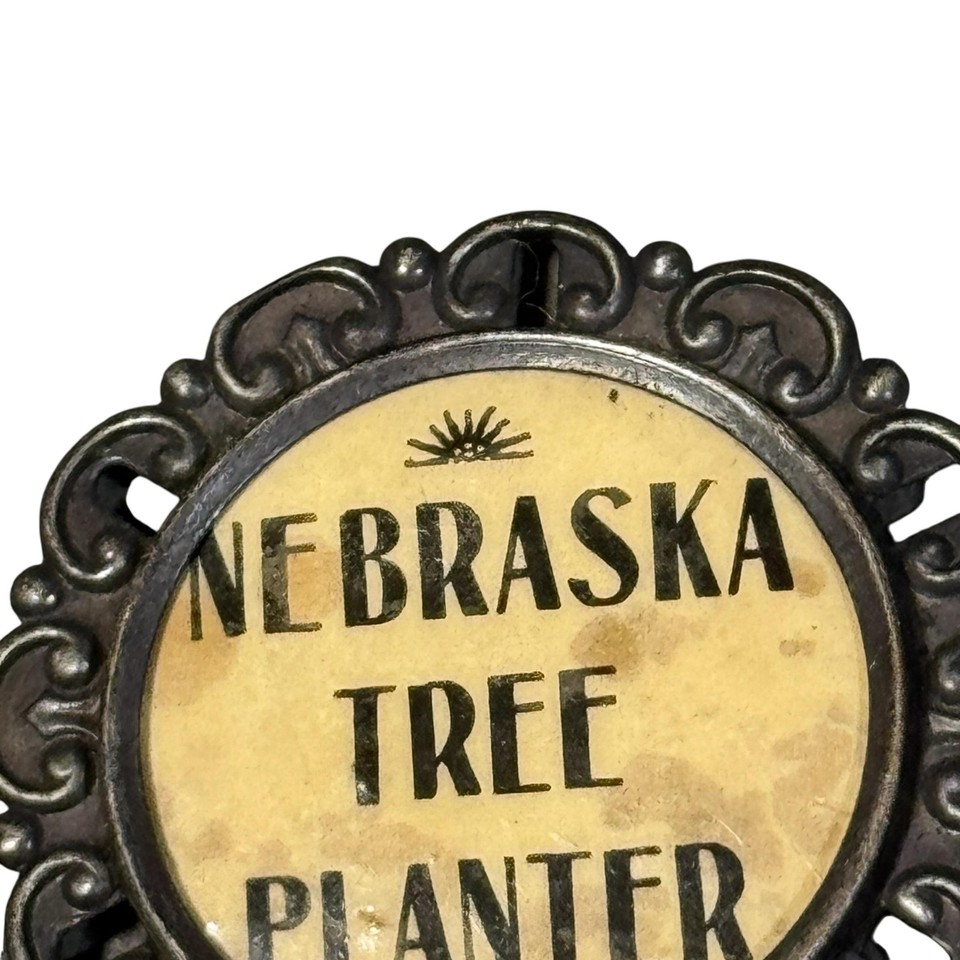 Vintage Nebraska Tree Planter Badge Ribbon Pin American Flag Patriotic ...