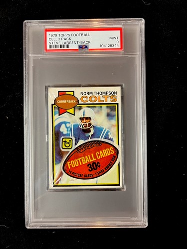 1979 TOPPS FOOTBALL CELLO PACK PSA 9 STEVE LARGENT SEAHAWKS HOF Back ...