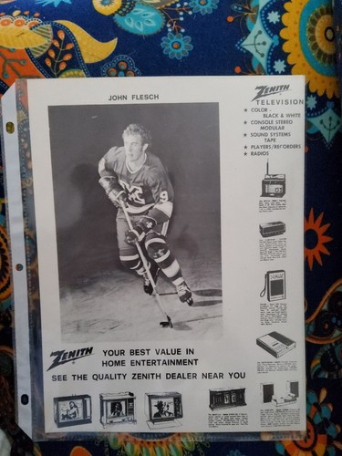 1974-75 Omaha Knights Hockey Zenith TV John Flesch Premium Photo Rare ...