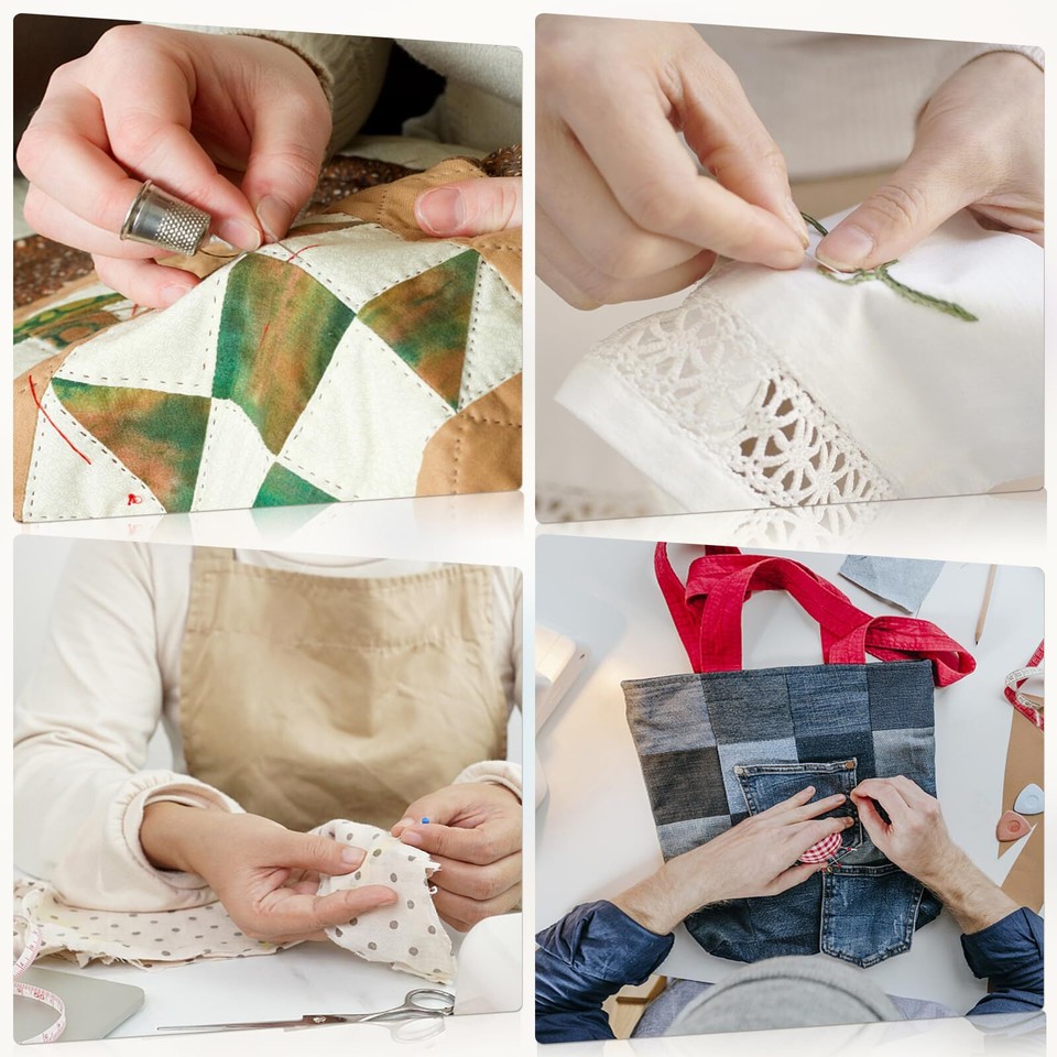 Sewing Tool Kit with Retro Wooden Box Hand Sewing Tool Kit for Adult ...