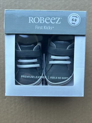 Robeez First Kicks Shoes, Gray, 6-9 Months | eBay