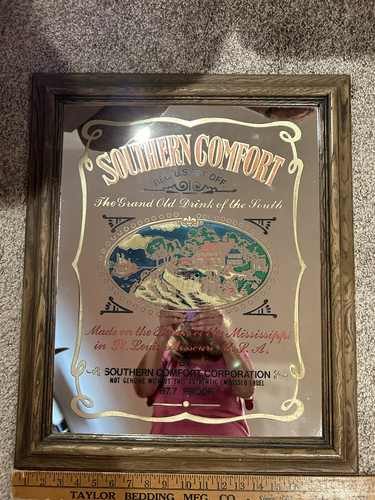 Vintage Southern Comfort Bar/ Man-cave Mirror 20" x 23" | eBay
