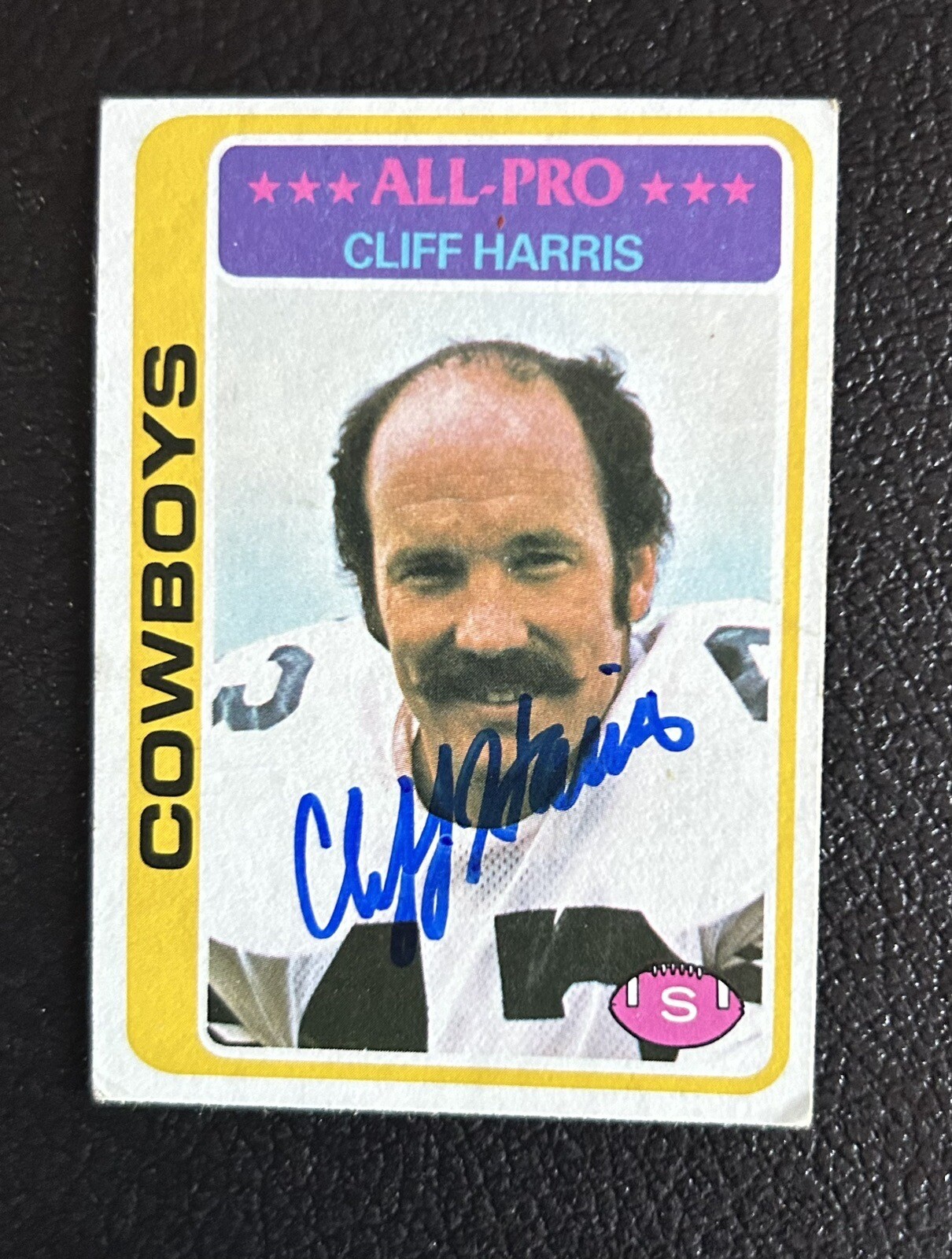 CLIFF HARRIS 1978 Topps Signed Autographed Football card #160 Dallas ...