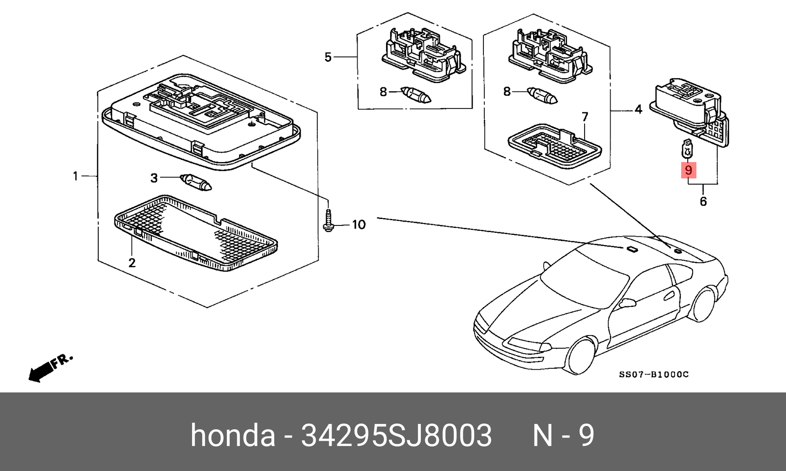 Genuine OE Light Bulb 34295SJ8003 For Honda 34295S-J8003 | eBay