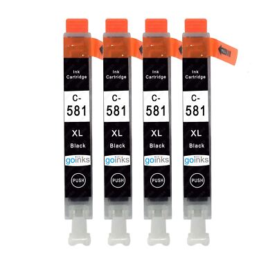 4 Black (CLI) Ink Cartridges for Canon PIXMA TS6151 TS8100 TS8252 ...