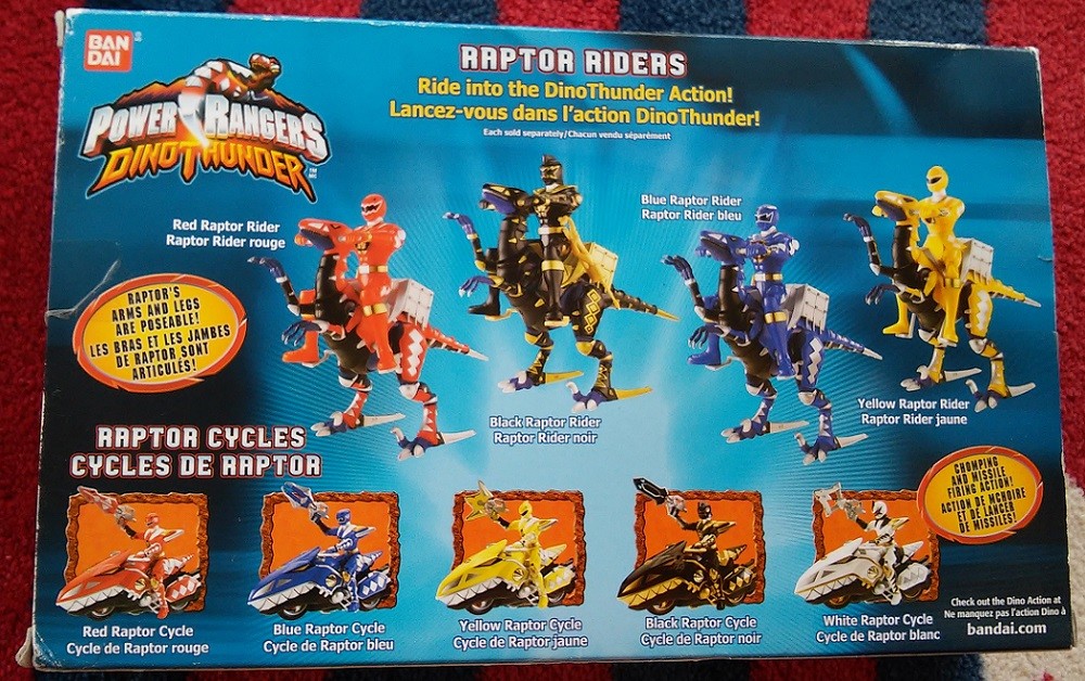 Power Rangers Dino Thunder RAPTOR Rider Red Ranger Action Figure NEW ...