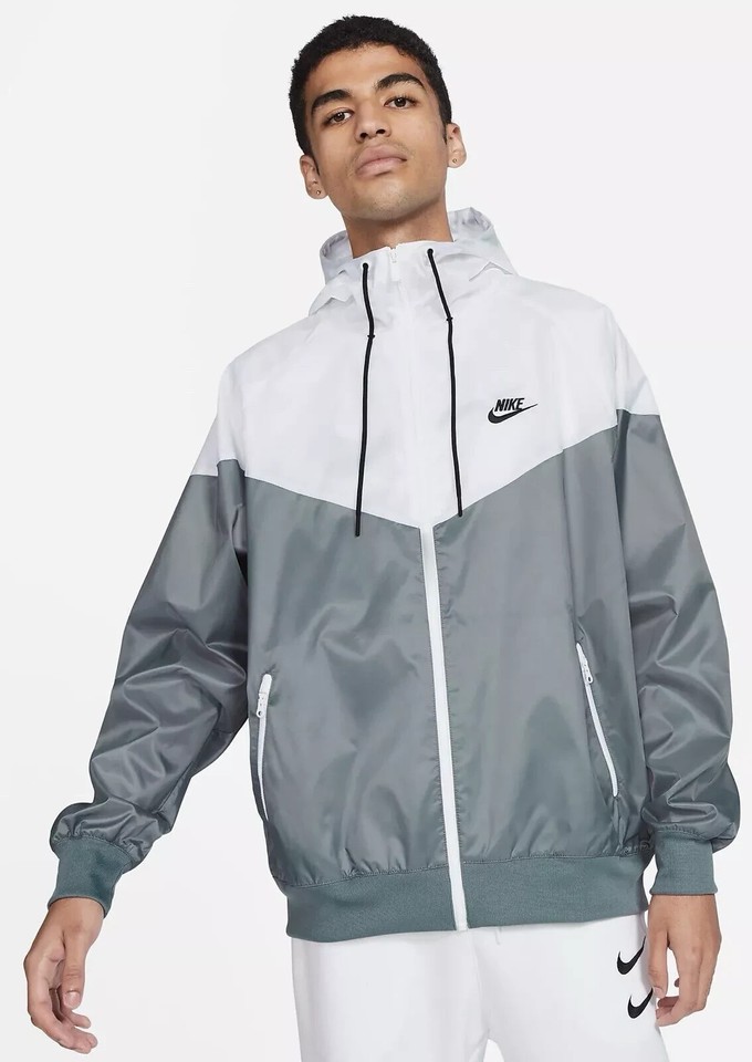 NIKE Sportswear Windrunner Full-Zip Jacket 727324-084 White/Grey (MEN’S ...