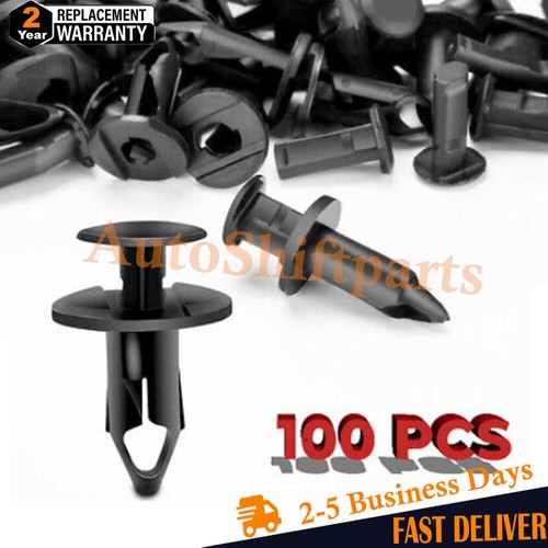 100x 8mm Fender Clips Body Rivets Push Pin for ATV HONDA TRX300EX 450R ...