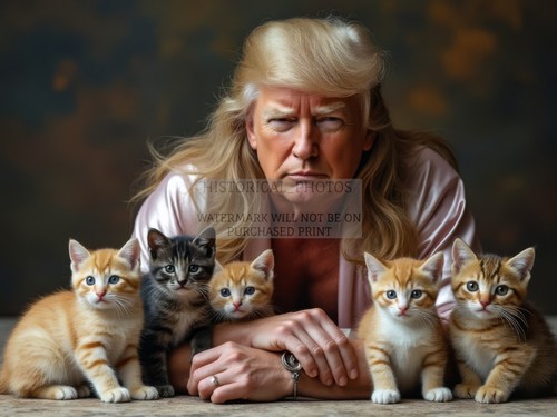 PRESIDENT DONALD TRUMP DEFENDING THE CATS MAGA 8X10 PHOTO | eBay
