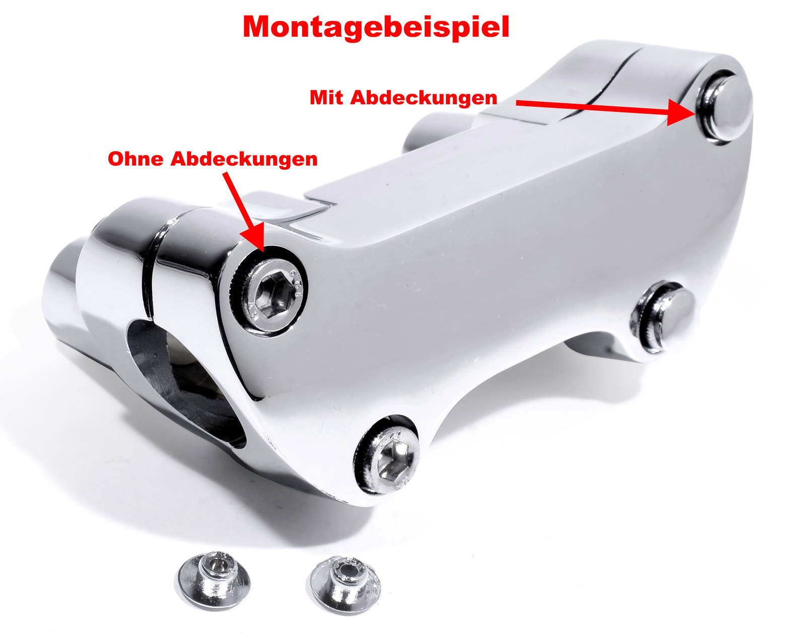 Schrauben Abdeckungen Schwarz ¼" Inbussschrauben Riser f Harley ...