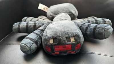 Mojang Jinx Minecraft Spider Gray Red Large Spider Plush Stuffed Animal ...