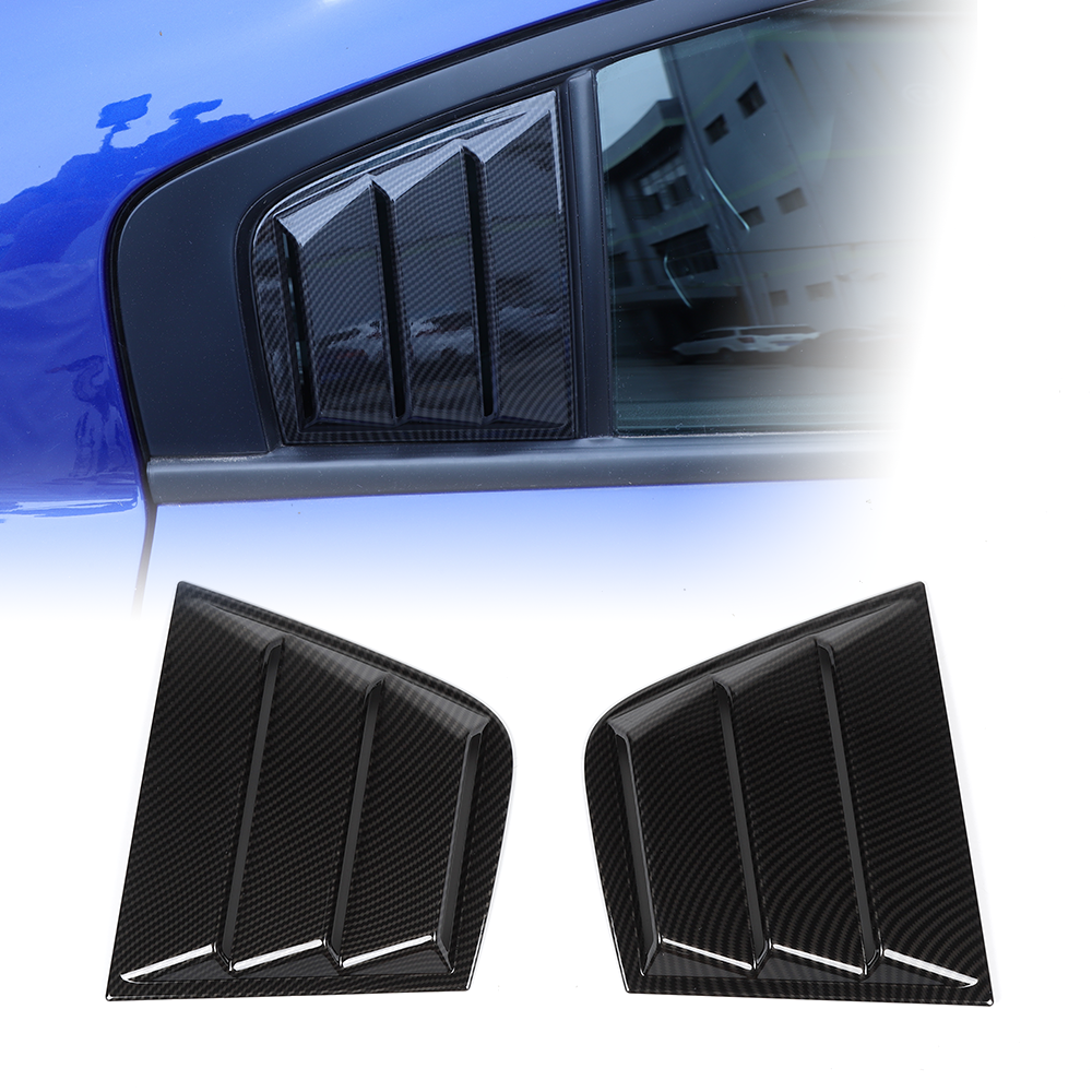 Rear Side Window Blinds Quarter Louver Cover Carbon fiber for Dodge ...