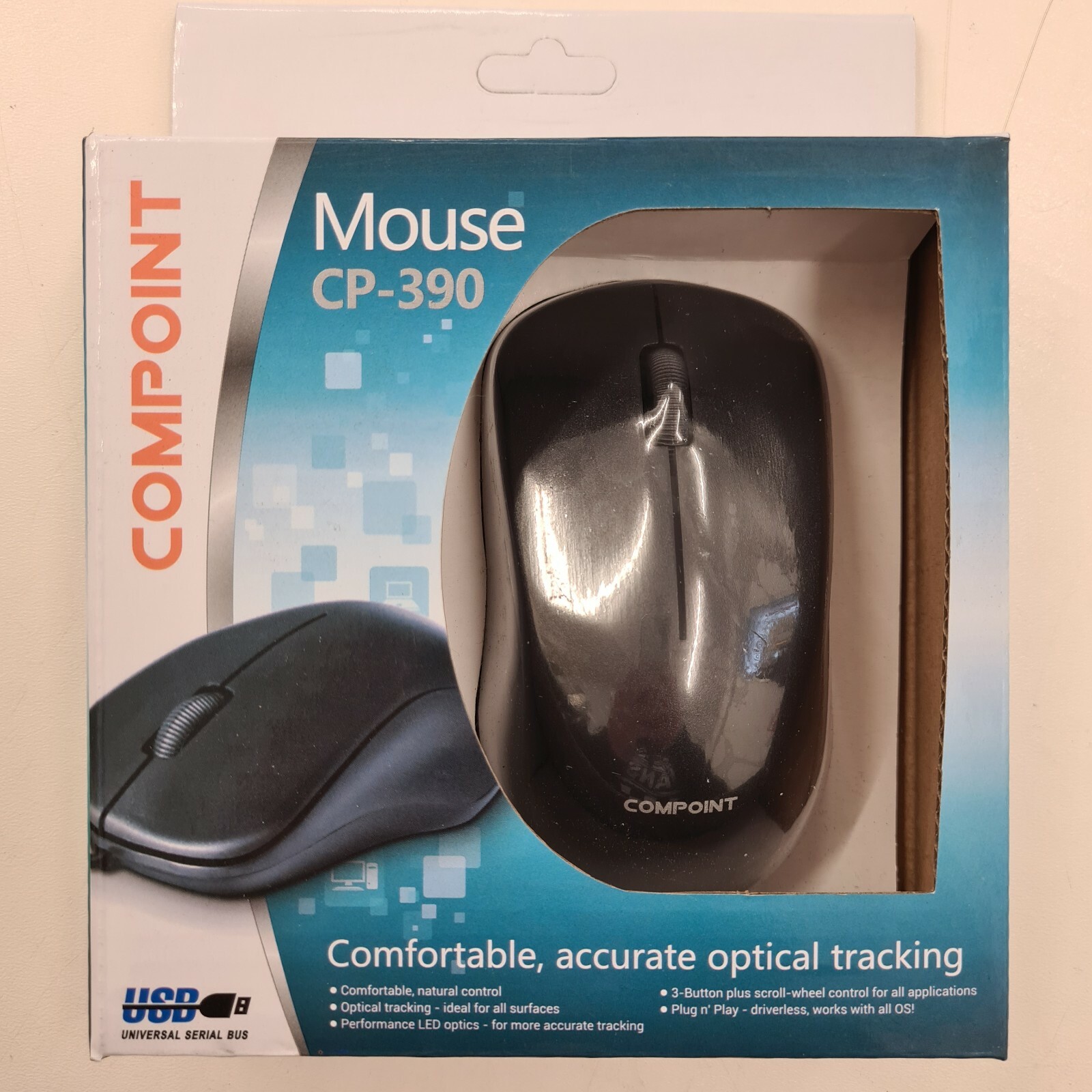 COMPOINT MOUSE CP-390 COMFORTABLE, ACCURATE OPTICAL TRACKING *D37 | eBay UK