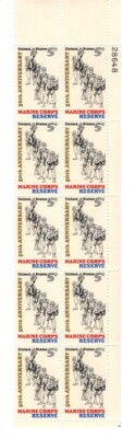 US Stamp Scott #1315, 5c, Marine Corps Reserve, 1967, Plate Block of 10 ...