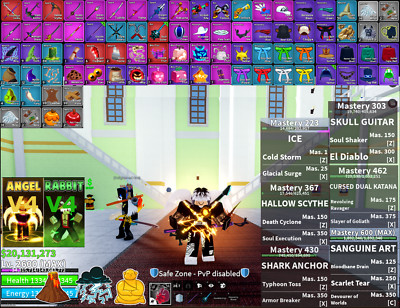 Blox Fruit LV2600 RABBIT/ANGEL V4 SANGUINE ART ICE CDK S.ANCHOR H ...