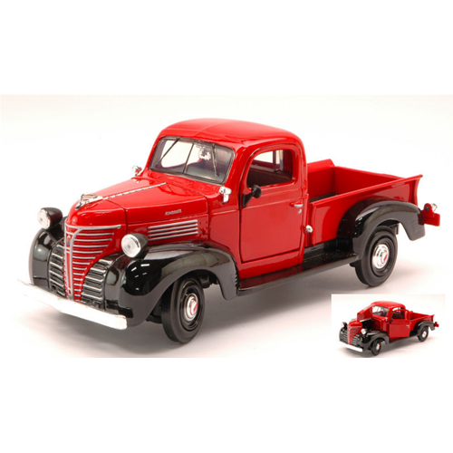 PLYMOUTH PICK UP 1941 RED 1:24 MotorMax Auto d'Epoca Die Cast Modellino ...