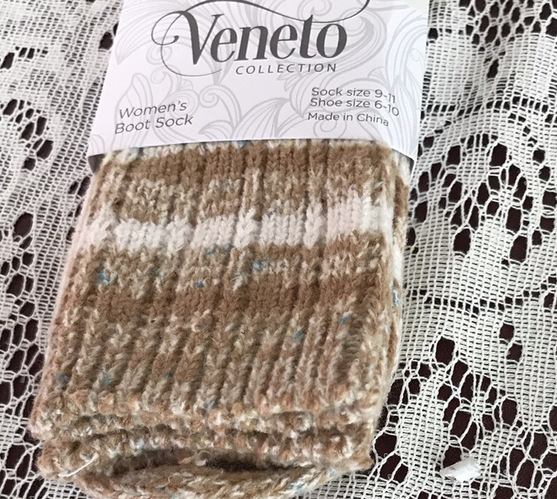Women’s Veneto Collection SOFT Crew/Boot Socks Shoe Size 6-10 - 1 Pair ...