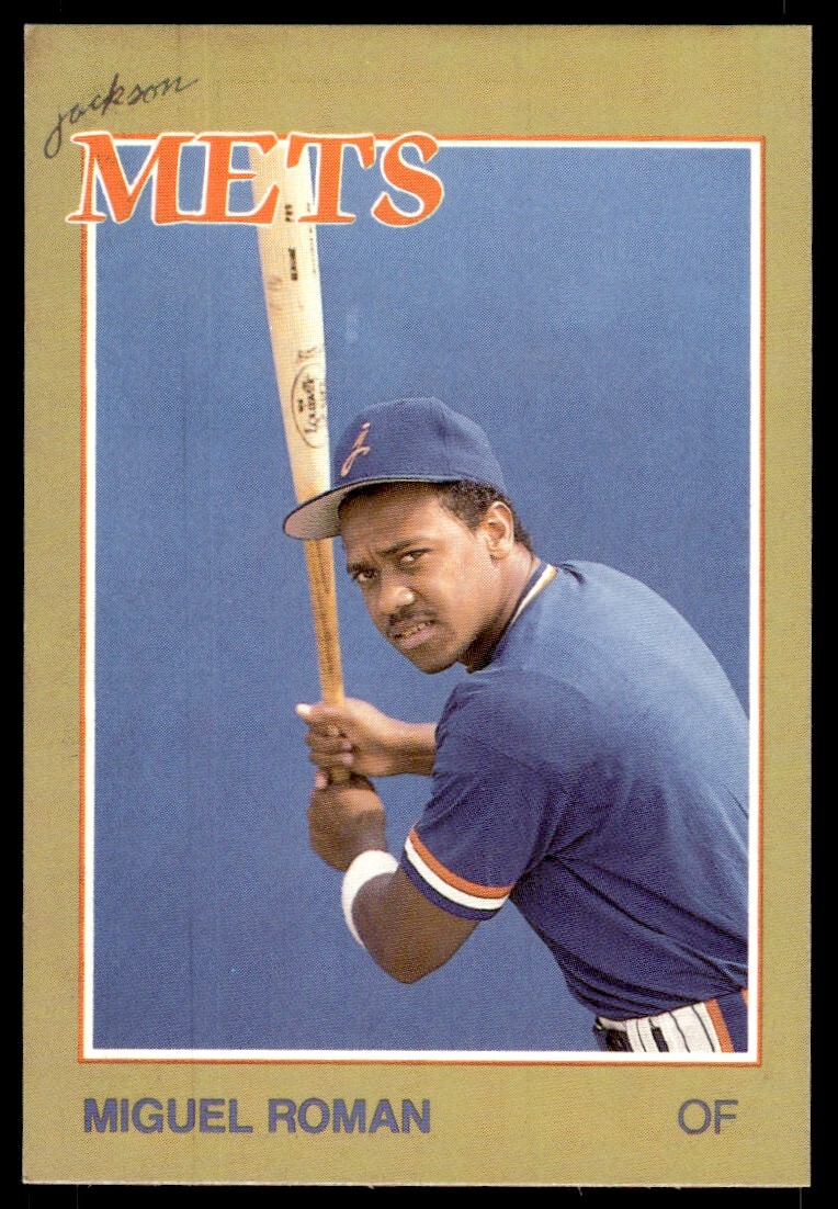 1988 Grand Slam Baseball Card Miguel Roman Jackson Mets #17 | eBay