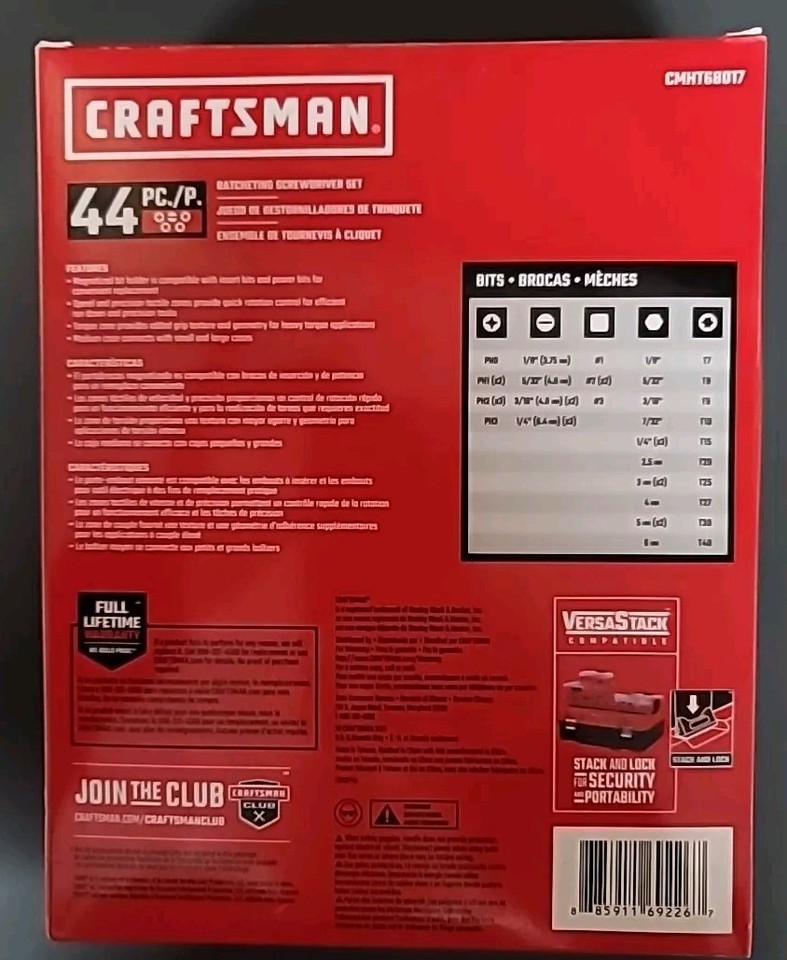 Craftsman VERSASTACK 44-Piece Magnetic Ratcheting Screwdriver Set ...