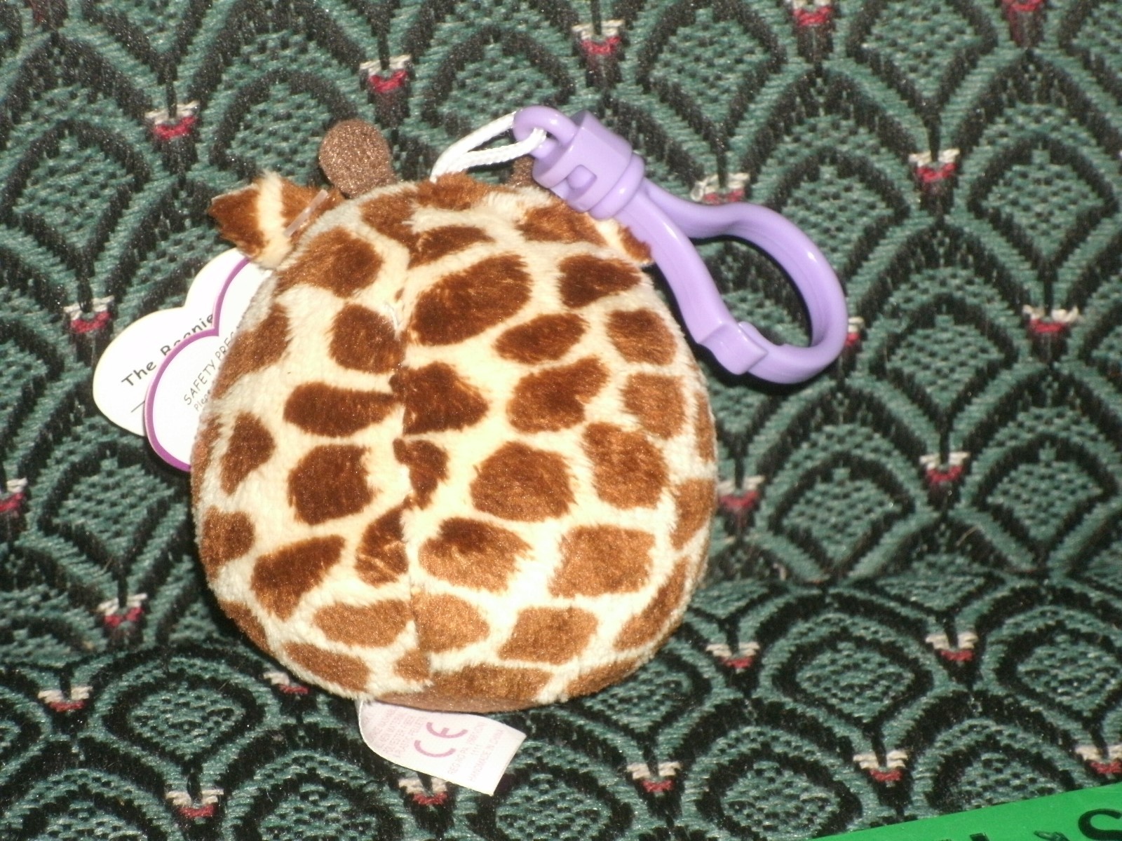 Ty 38309 Tippy Ball Clip Giraffe .5 8cm - Beanie Ballz Bag WFL Key Ring ...