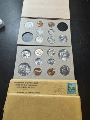 1956 P & D Double US Mint Set Gem BU Uncirculated 18 Coins Original ...