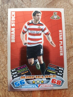 Brian Stock Doncaster Rovers Star Player Card Championship Match Attax ...