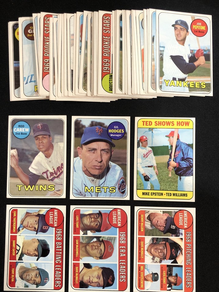 1969 TOPPS BASEBALL COMPLETE SET NM BEAUTIFUL Mickey Mantle, Jackson RC ...