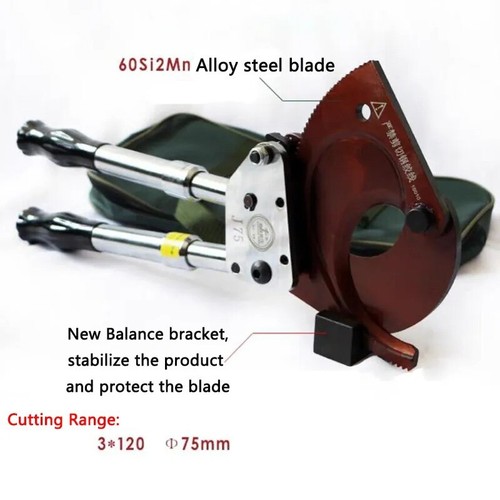 J75 Ratchet Type Cable Scissors Manual Wire Cutters Copper Aluminum ...