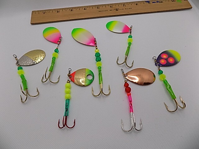 7 Spinning Fishing Lure Lake Trout Steelhead Salmon Musky Pike (lot of ...