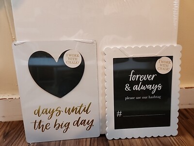 Forever And Always #Chalkboard + "Days Until The Big Day" 2 Chalk ...