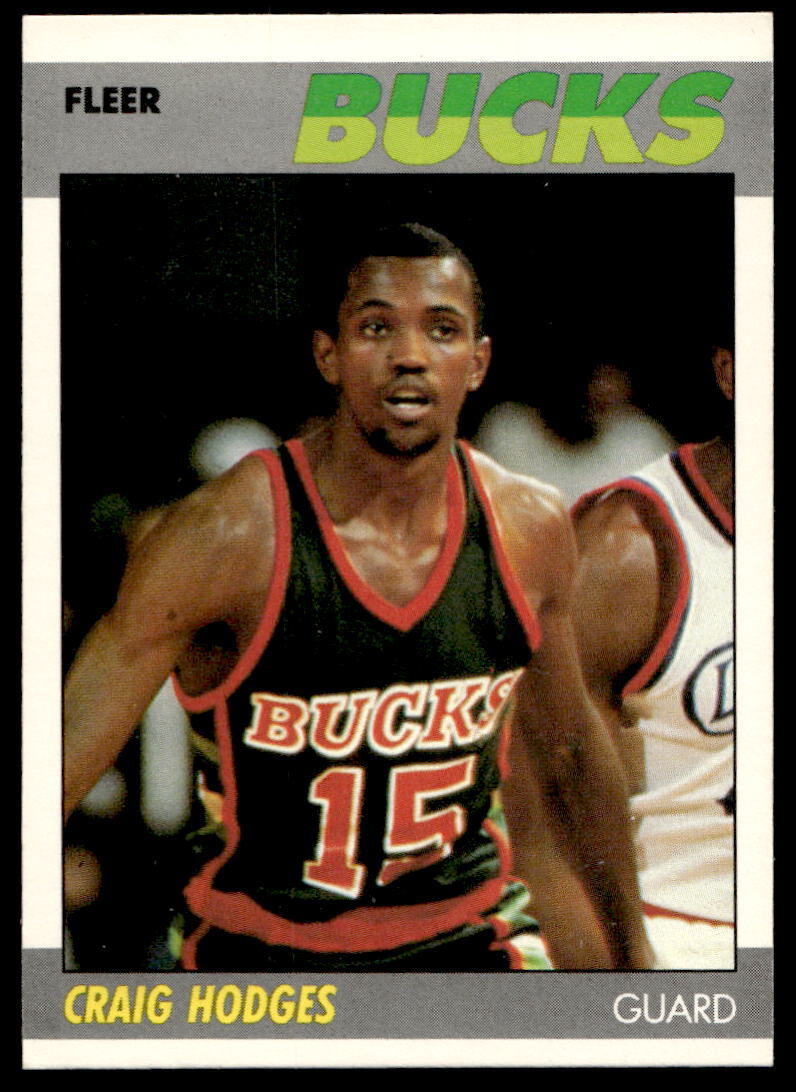 1987 Fleer 52 Craig Hodges Milwaukee Bucks Basketball Card | eBay