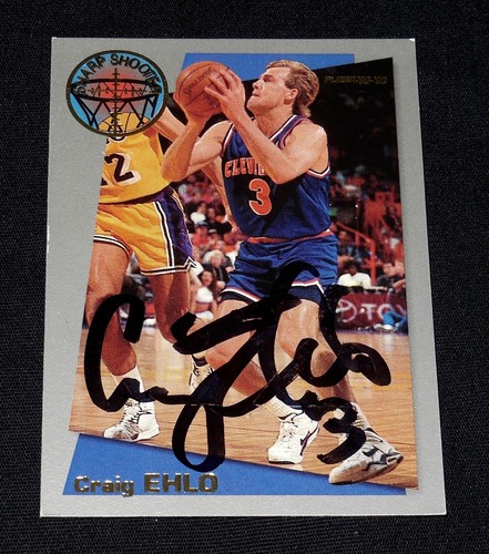 CRAIG EHLO 1993 FLEER "SHARP SHOOTER" AUTOGRAPHED BASKETBALL CARD ...
