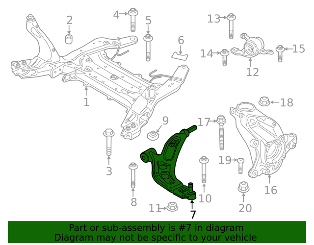 for BMW Genuine Suspension Control Arm Front Right 31126879844 for sale ...