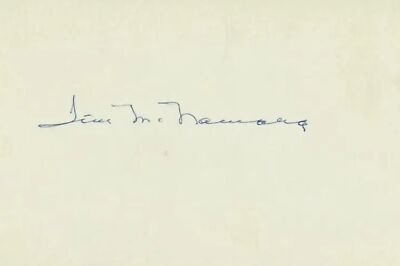 "New York Giants" Tim McNamara Signed 3X5 Card COA | eBay