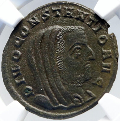 DIVUS CONSTANTIUS I Chlorus Memorial Altar Ancient 305AD Roman Coin NGC ...