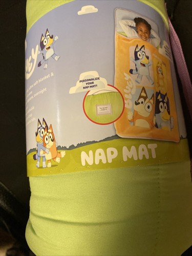 BLUEY Kids Nap Mat 21” x 46” For Real Life- All In One Daycare Travel ...