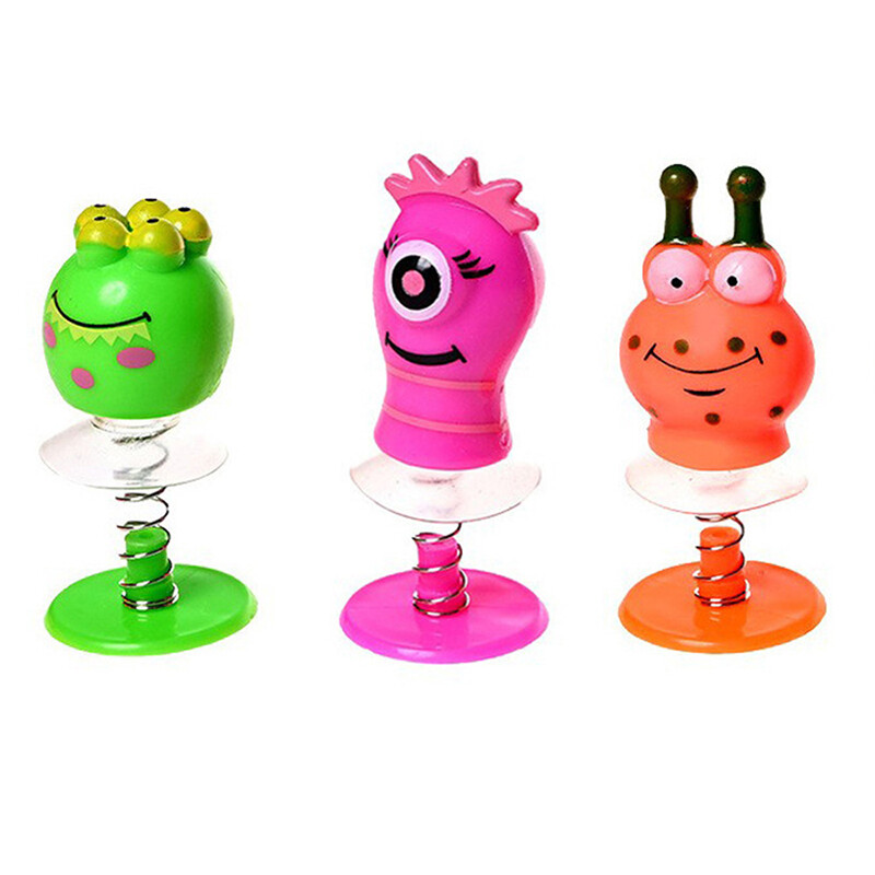 1pcs Enamel Monster Jumping Toy Cute Monster Insect Spring Jump Ups ...