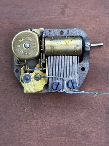 Alpen Swiss 18 note NOS music box movement Anniversary Song Orig ...