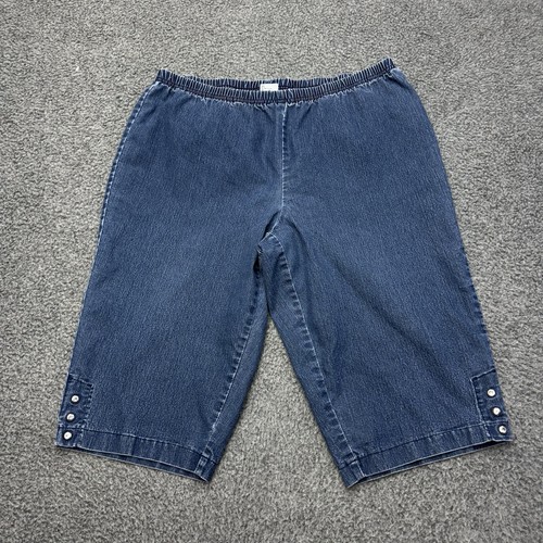 JMS Womens 2X Pull On Classic Capri Jeans Just My Size Stretch 18W 20W ...