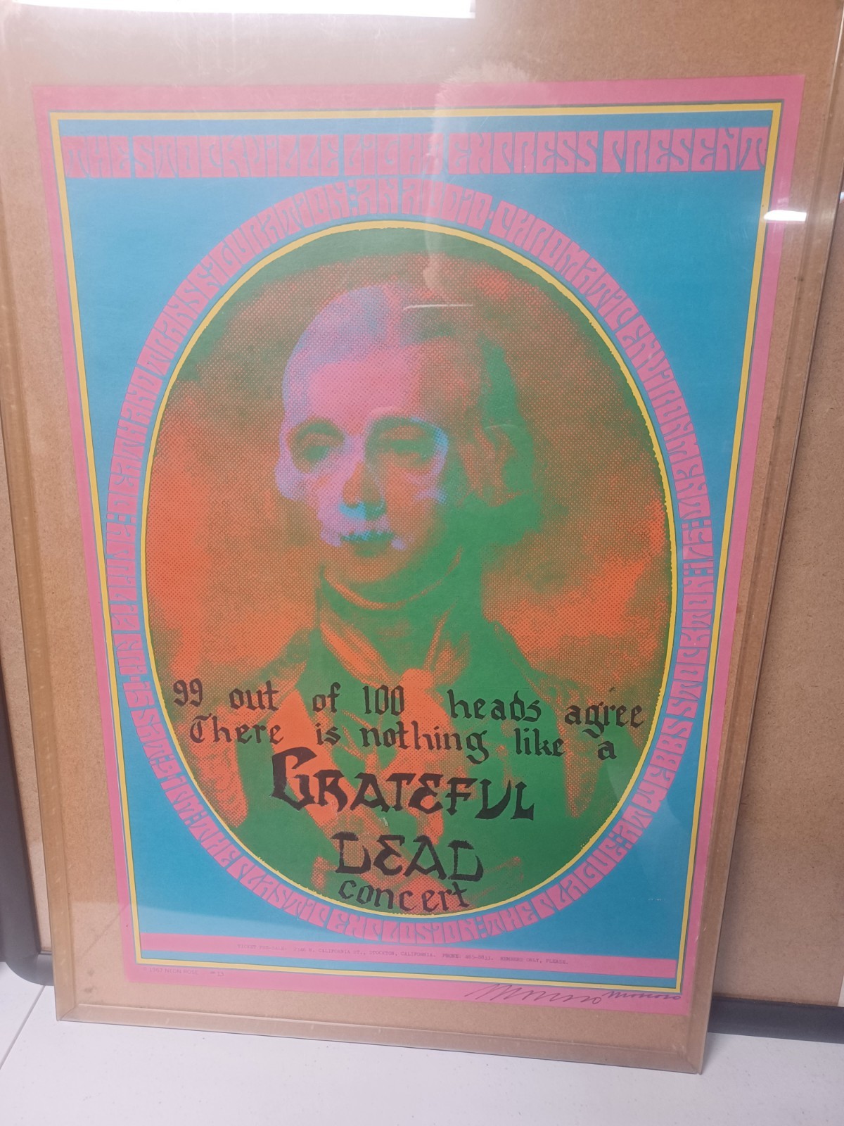 CGC RARE 1st OP 1 Neon Rose 13 OVERPRINT Grateful Dead AOR Concert ...