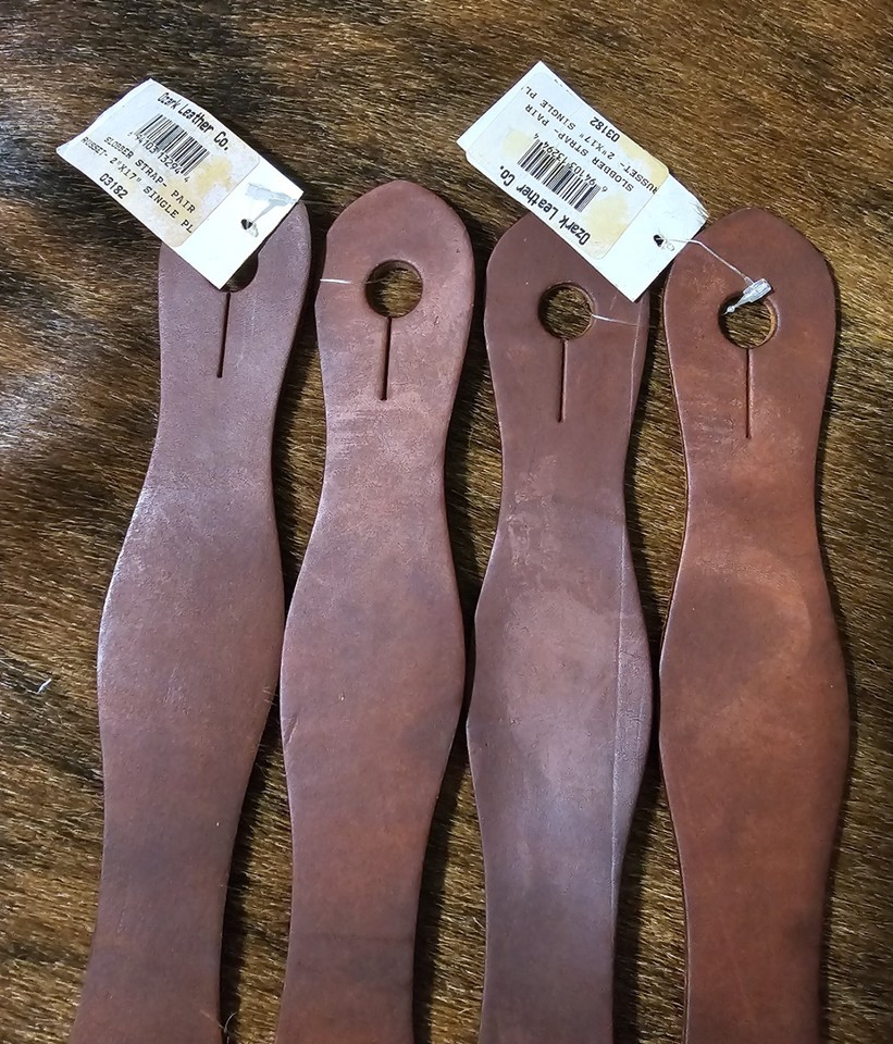 Two Pairs Of Leather Slobber Straps | eBay UK