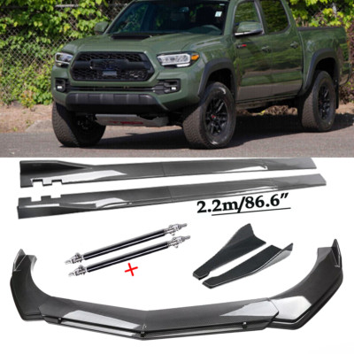 Carbon Fiber Front Bumper Rear Lip Chin Spoiler For Toyota tacoma Body ...