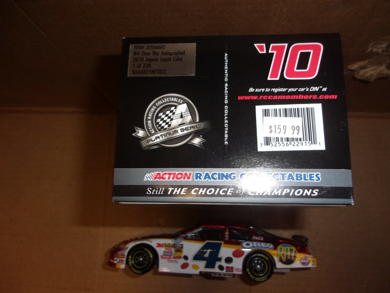 2010 ARC 1:24 Tony Stewart #4 Oreo / Ritz LIQUID COLOR 1 of 236 ...