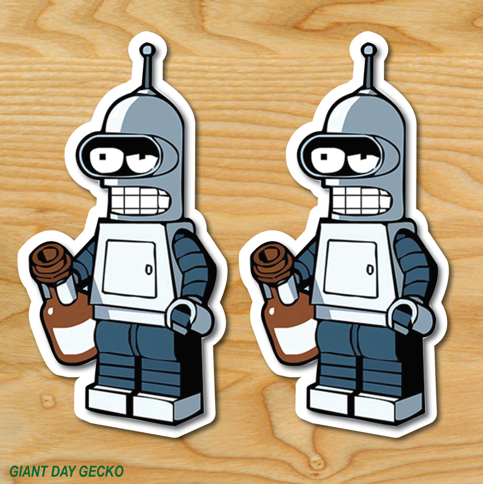 (2) TWO Bender Futurama Fry Decal Stickers Car Adult Sticker Swim ...