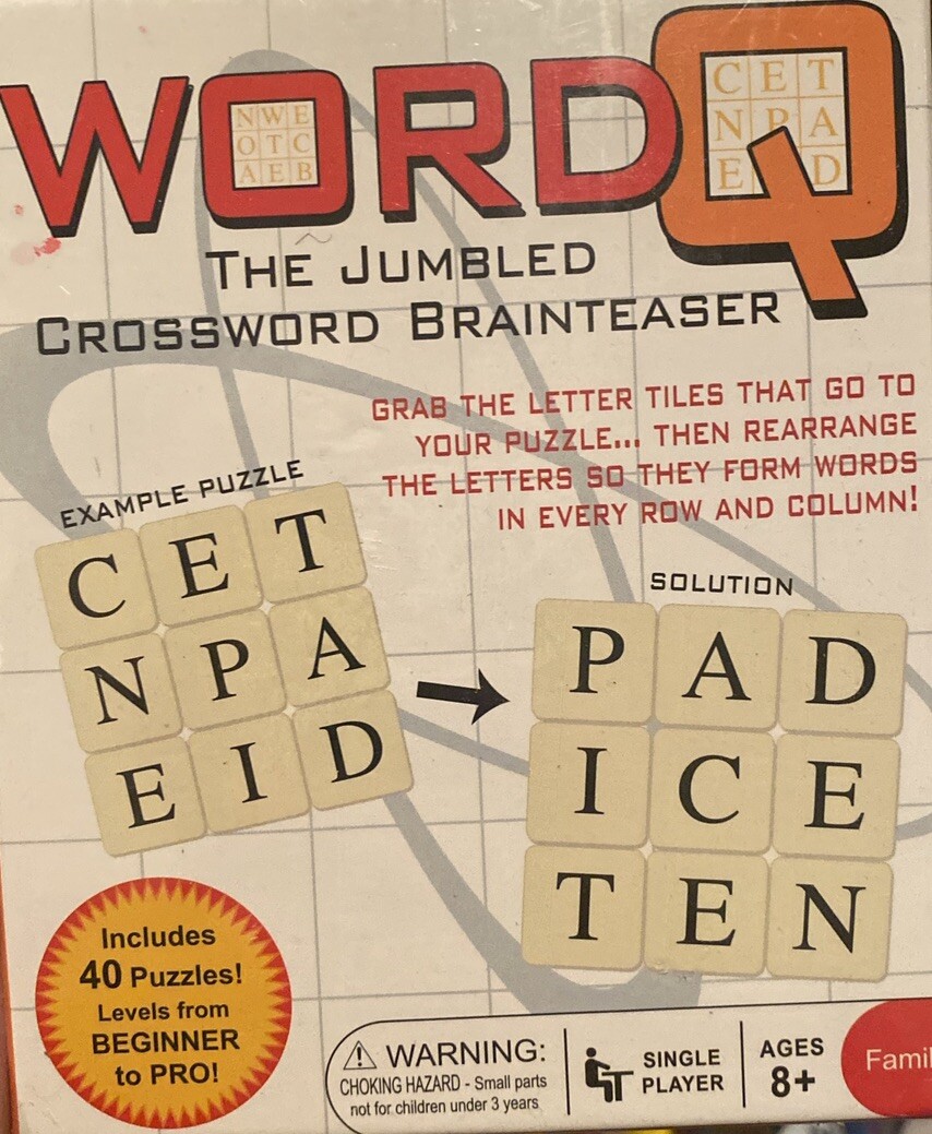 Word Q - The Jumbled Crossword Brainteaser Brain Teaser by Continuum ...