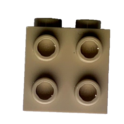 Lego Light Bluish Gray 1x2x1 2/3 Bricks Modified 4 Studs on 1 Side X50 ...