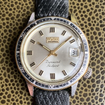 Vintage Wyler Tri Sport Dynawind Skin Diver Automatic Wristwatch | eBay