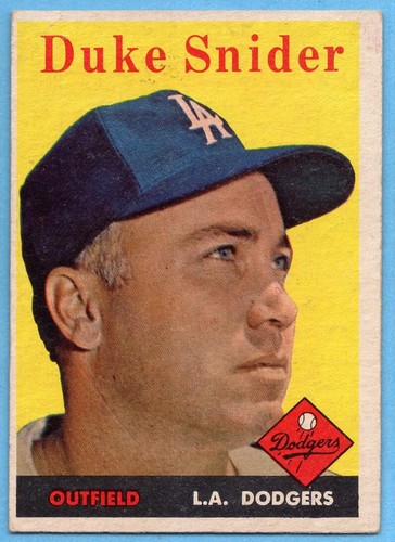 1958 Topps #88 Duke Snider EX/EX Los Angeles Dodgers Brooklyn HOF A4023 ...